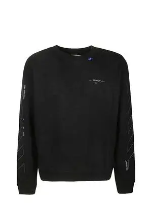 Off-White Unfinished Diag Sweatshirt - Black/silver