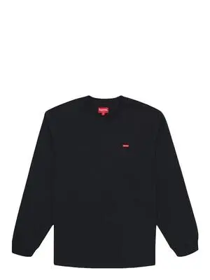 Supreme Small Box Long Sleeve Long Sleeve Tee Shirt - Navy Blue