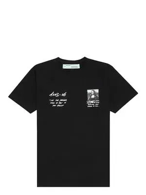 Off-White Slim Fit Monalisa Graphic Print T-shirt - Black