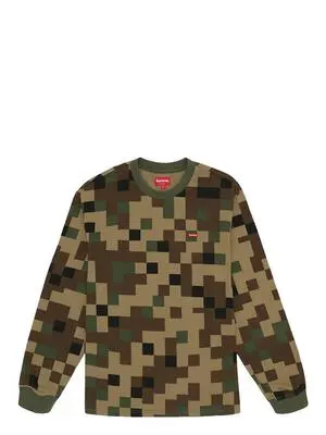 Supreme Small Box Long Sleeve Long Sleeve Tee Shirt - Olive Digi Camo