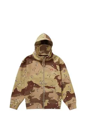 SUPREME Small Box Facemask Zip Up Hooded Sweatshirt