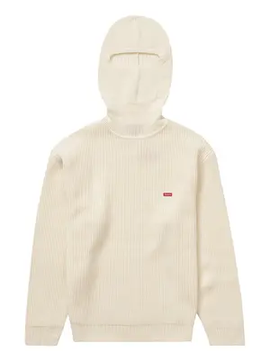 Supreme Small Box Balaclava Turtleneck Sweater White
