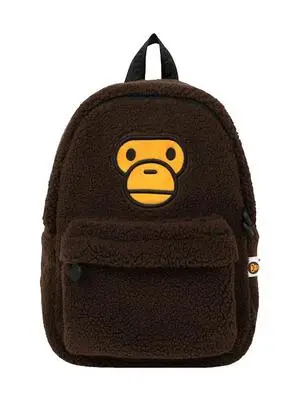 A BATHING APE Baby Milo Fur Mini Backpack - Brown