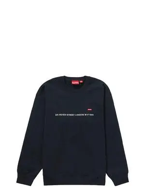 Supreme Small Box Crewneck Sweatshirt - Navy Blue