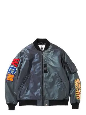 A BATHING APE Aurora Shark Ma1 Jacket - Black