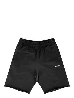 Off-White Spray Paint Diag Logo Print Shorts - Black/white