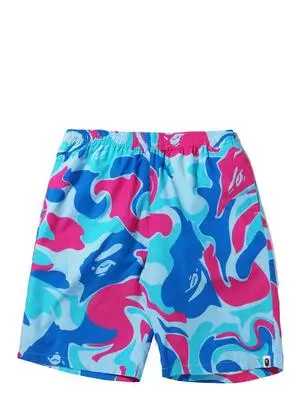 A BATHING APE Printed Shorts - Blue
