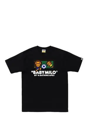 A BATHING APE Baby Milo Soccer Tee Shirt - Black