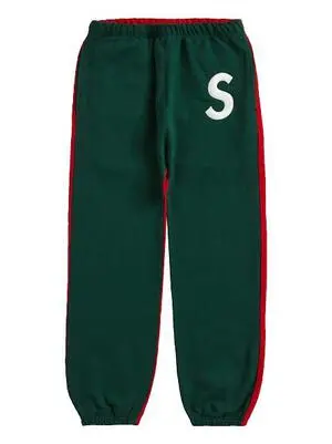 Supreme Logo Split Sweatpant - Dark Green