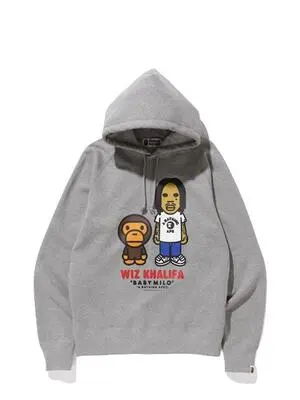 A BATHING APE Baby Milo X Wiz Khalifa Pullover Hoodie - Grey