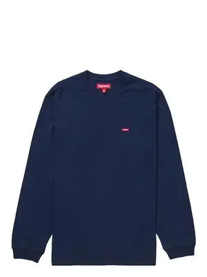 Supreme Small Box Long Sleeve Tee Shirt - Navy Blue