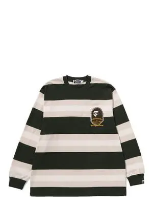 A BATHING APE Badge Hoop Long Sleeve Tee Shirt - Green
