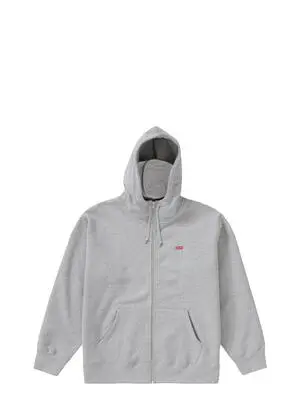 Supreme Small Box Facemask Zip Up Hooded Sweatshirt - Heather Grey