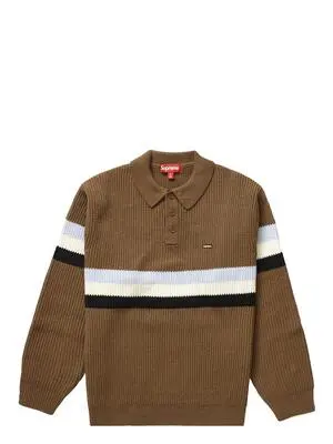 Supreme Small Box Polo Shirt Sweater - Dark Brown