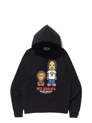A BATHING APE Baby Milo X Wiz Khalifa Pullover Hoodie - Black