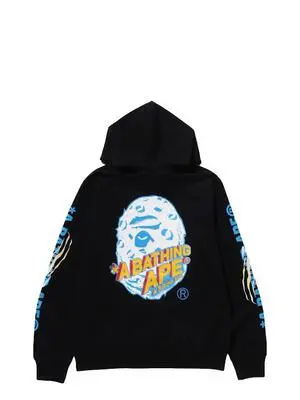 A BATHING APE Moon Ape Head Pullover Hoodie - Black