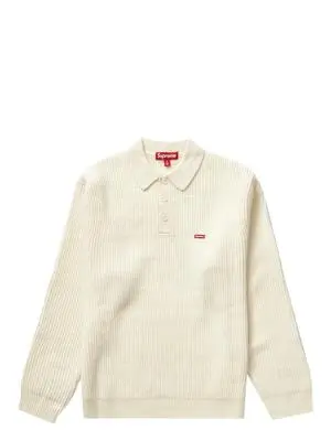 Supreme Small Box Polo Shirt Sweater - Ivory