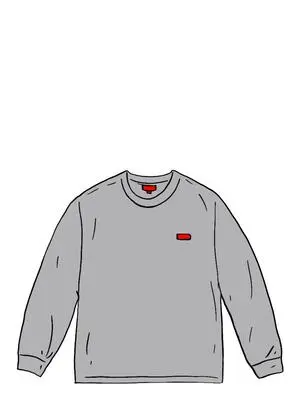 Supreme Small Box Long Sleeve Long Sleeve Tee Shirt - Grey