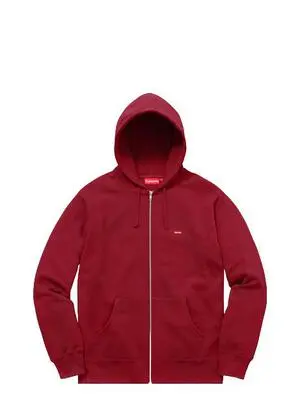 Supreme Small Box Logo Zip Up Hooded Sweatshirt Cardinal