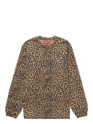 Supreme Small Box Long Sleeve Tee Shirt - Leopard