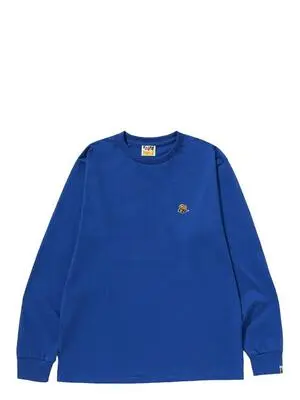 A BATHING APE Bee One Point Long Sleeve Tee Shirt - Blue