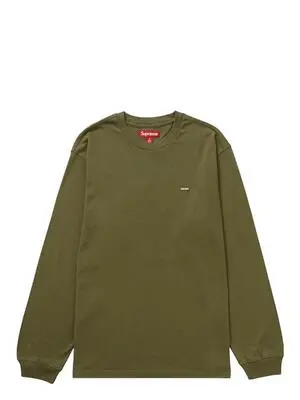 Supreme Small Box Long Sleeve Tee Shirt - Light Olive
