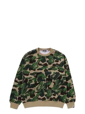 A BATHING APE Art Camo Metal One Point Crewneck Sweatshirt - Green