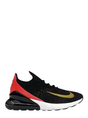Nike Air Max 270 Flyknit Sneakers - Black/bright Crimson/yellow Strike