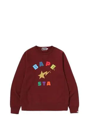 A BATHING APE Sta Crewneck Sweatshirt - Burgundy
