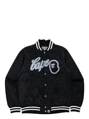A BATHING APE Baseball Jacket - Black