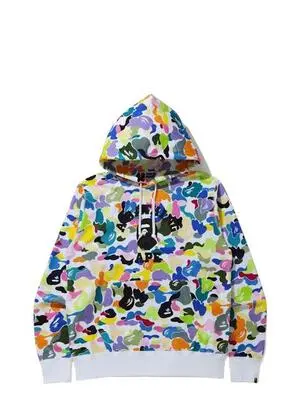 A BATHING APE Camo Wide Fit Pullover Hoodie - White