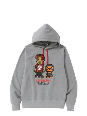 A BATHING APE Baby Milo X Lil Yachty Pullover Hoodie - Grey