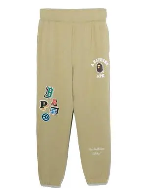 A BATHING APE Fonts Sweatpants - Beige