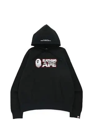 A BATHING APE Bathing Ape Loose Fit Pullover Hoodie - Charcoal