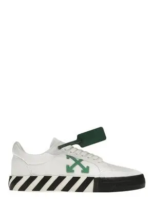 Off-White Off Vulc Low Canvas Sneakers - White/green