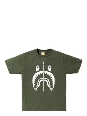A BATHING APE Bicolor Shark Tee Shirt - Olive Drab
