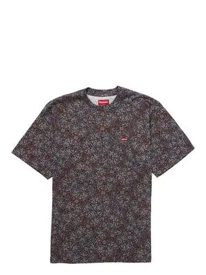 Supreme Small Box Tee Shirt (fw21) Navy Blue Floral Cards