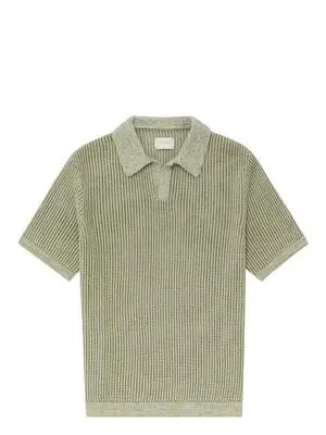 Aimé Leon Dore Mesh Knit Polo Shirt - Green