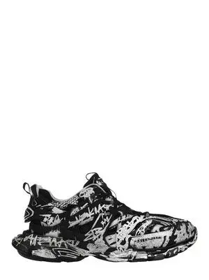 Balenciaga Track Graffiti Sneakers - Black White