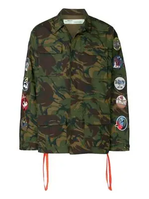 Off-White Camouflage Jacket - Green