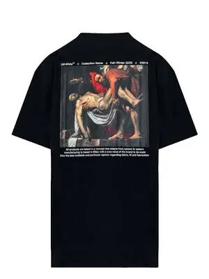 Off-White Off Off Carav Deposition Over Short Sleeve Tee Shirtin - Black/white