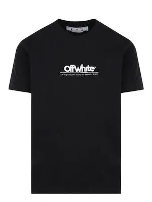 Off-White Off Off Chunky Logoembroidered Tee Shirtin - Black/white