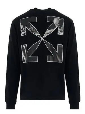 Off-White Caravaggio Arrow Skate Long Sleeve Tee Shirt - Black