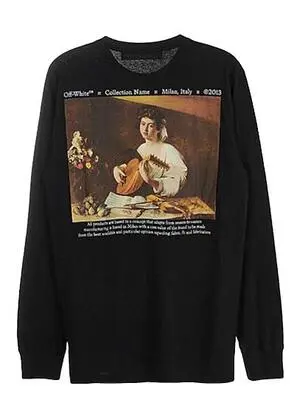 Off-White Caravaggio Lute Long Sleeve Tshirtin - Black