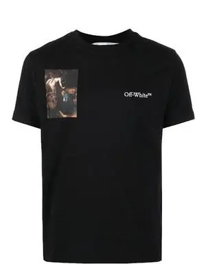 Off-White Caravaggio Lute Slim Short Sleeve T-shirt - Black