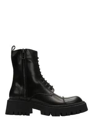 Balenciaga Tractor 20mm Zip Up Boot - Black