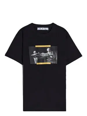 Off-White Caravaggio Painting Short Sleeve T-shirt - Black/yellow