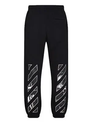 Off-White Off Off Caravaggio Saint Jerome Writing Diag Slim Fit Sweatpantsin - Black/white