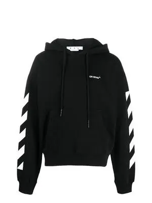 Off-White Diagonal Helvetica Oversized Hoodie - Black/white