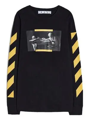 Off-White Caravaggio Painting Long Sleeve T-shirt - Black/yellow